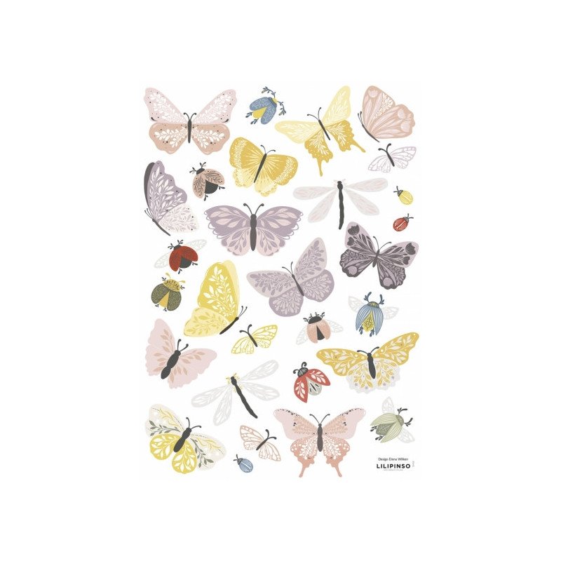 Planche de stickers Papillons et insectes - Lilipinso | File dans ta ...