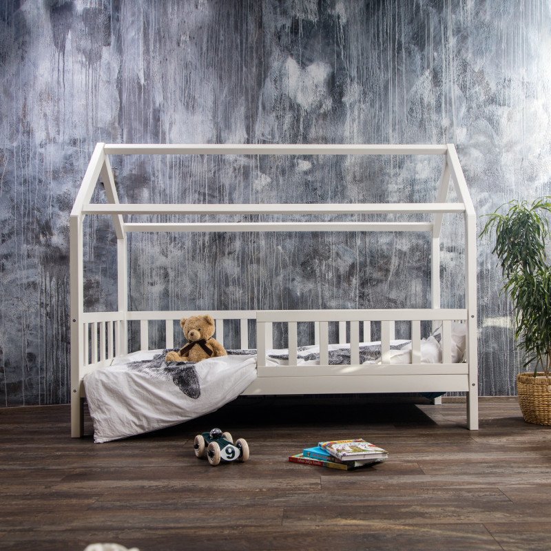 Lit cabane 90x200 Marius blanc | File dans ta chambre