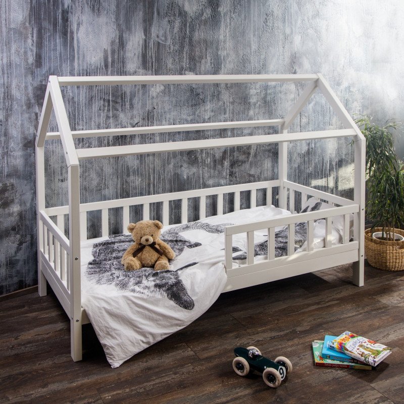 Lit cabane 90x200 Marius blanc | File dans ta chambre